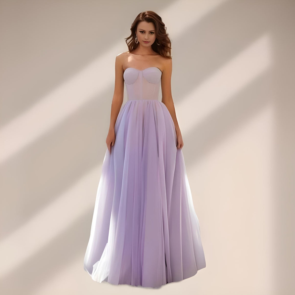 BIANCA Formal Dress | Long Strapless Gown in Pastel Colors – Lula Bridal