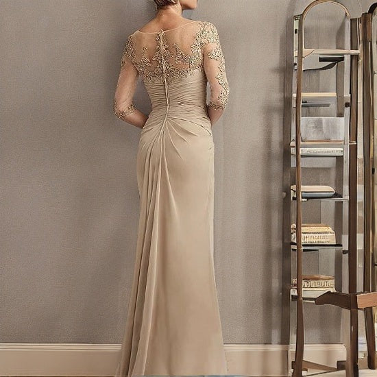 FAWN Formal Couture Dress | Chiffon & Lace | Mother of the Bride – Lula ...